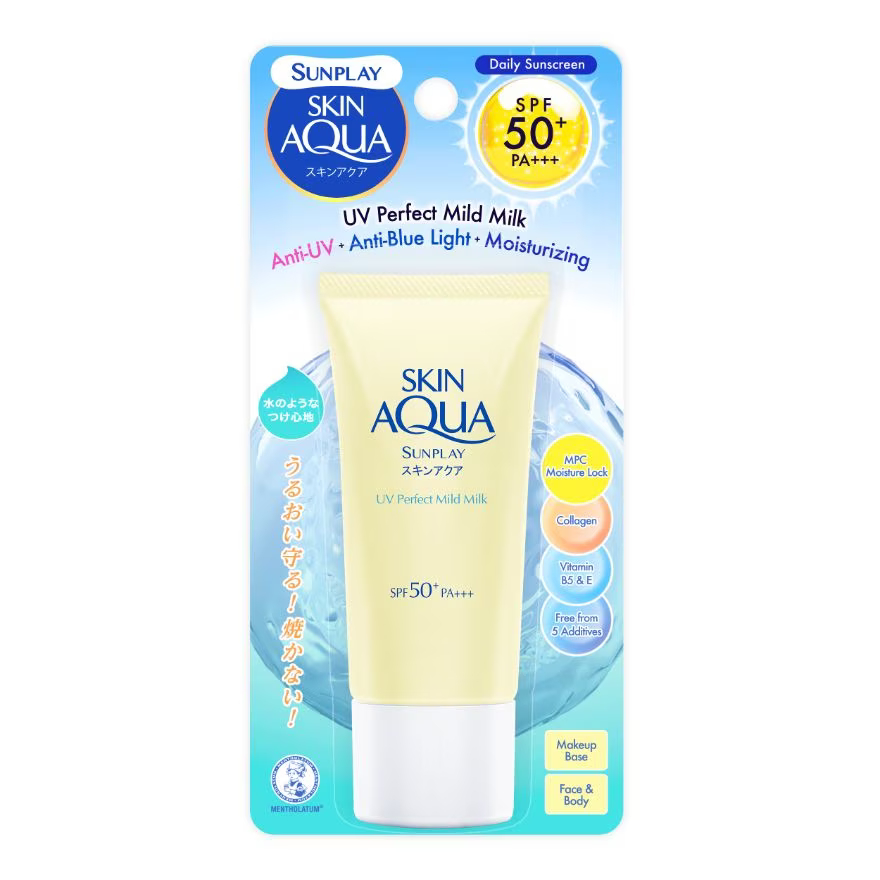 Sunplay Skin Aqua UV Perfect Mild Milk SPF 50++ 40g/TUBE | Shopee Malaysia