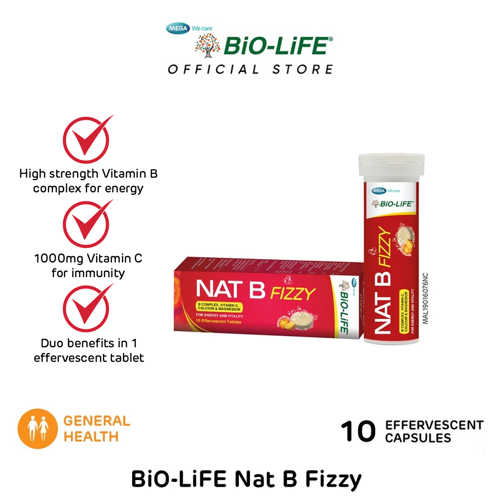 BiO-LiFE Nat B Fizzy 10 tablets (EXPIRY DATE AUGUST 2025) | Shopee Malaysia