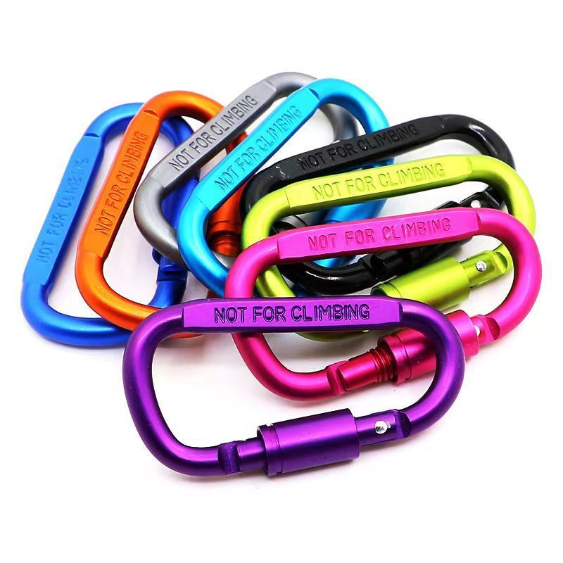 Matte Carabiner Lock D Shaped Climb Ring Camping Locking Hook Key ...