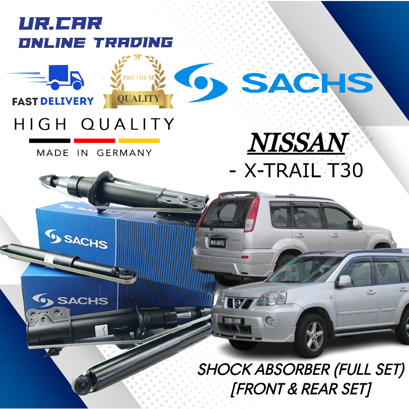 SACHS NISSAN X-TRAIL T30 SHOCK ABSORBER FULL SET / FRONT (DEPAN) / REAR ...