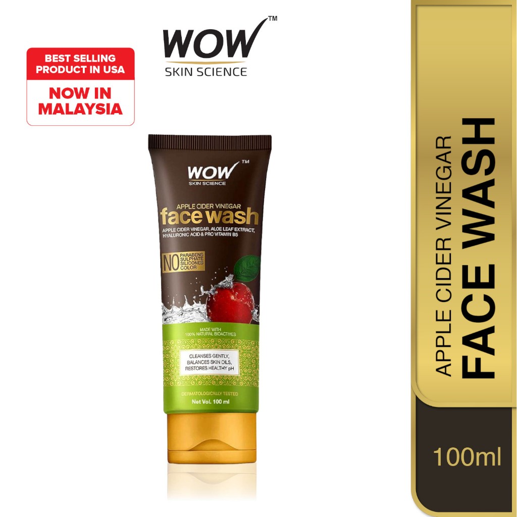 Wow Skin Science Apple Cider Vinegar Face Wash For Women & Men (100ml ...
