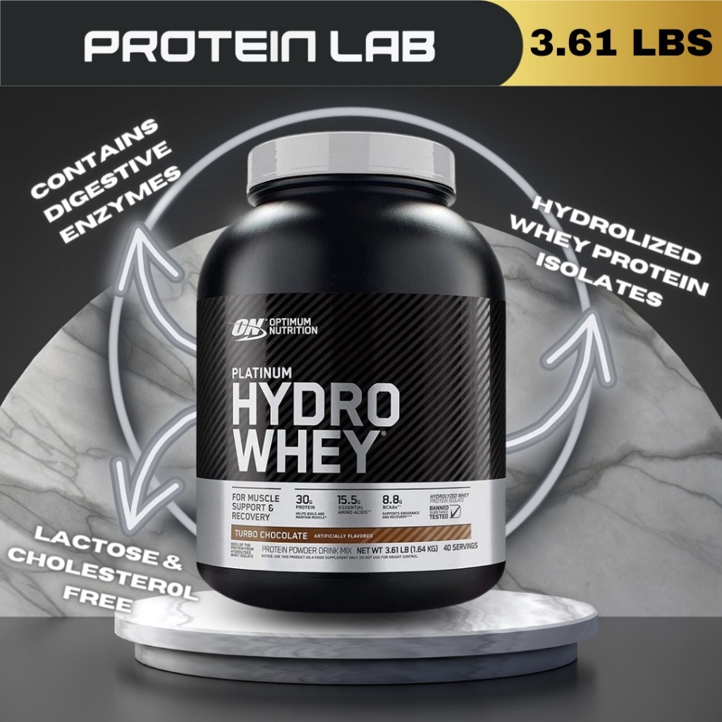 Optimum Nutrition (ON) Platinum HydroWhey Turbo Chocolate (3.5LBS ...