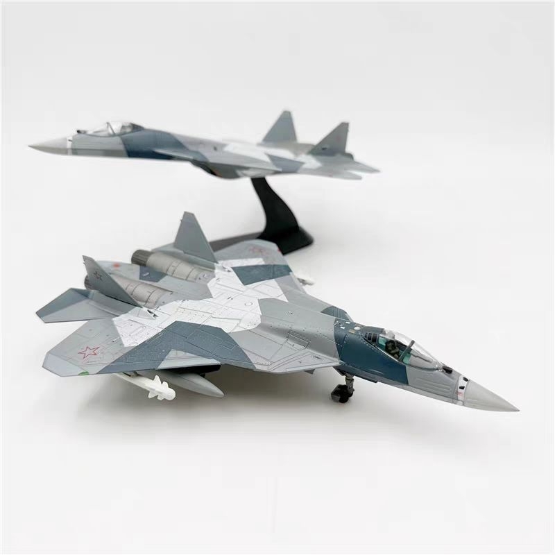 Russia 5th Generation Fighter Jet Su-57 Diecast display model 1/100 ...