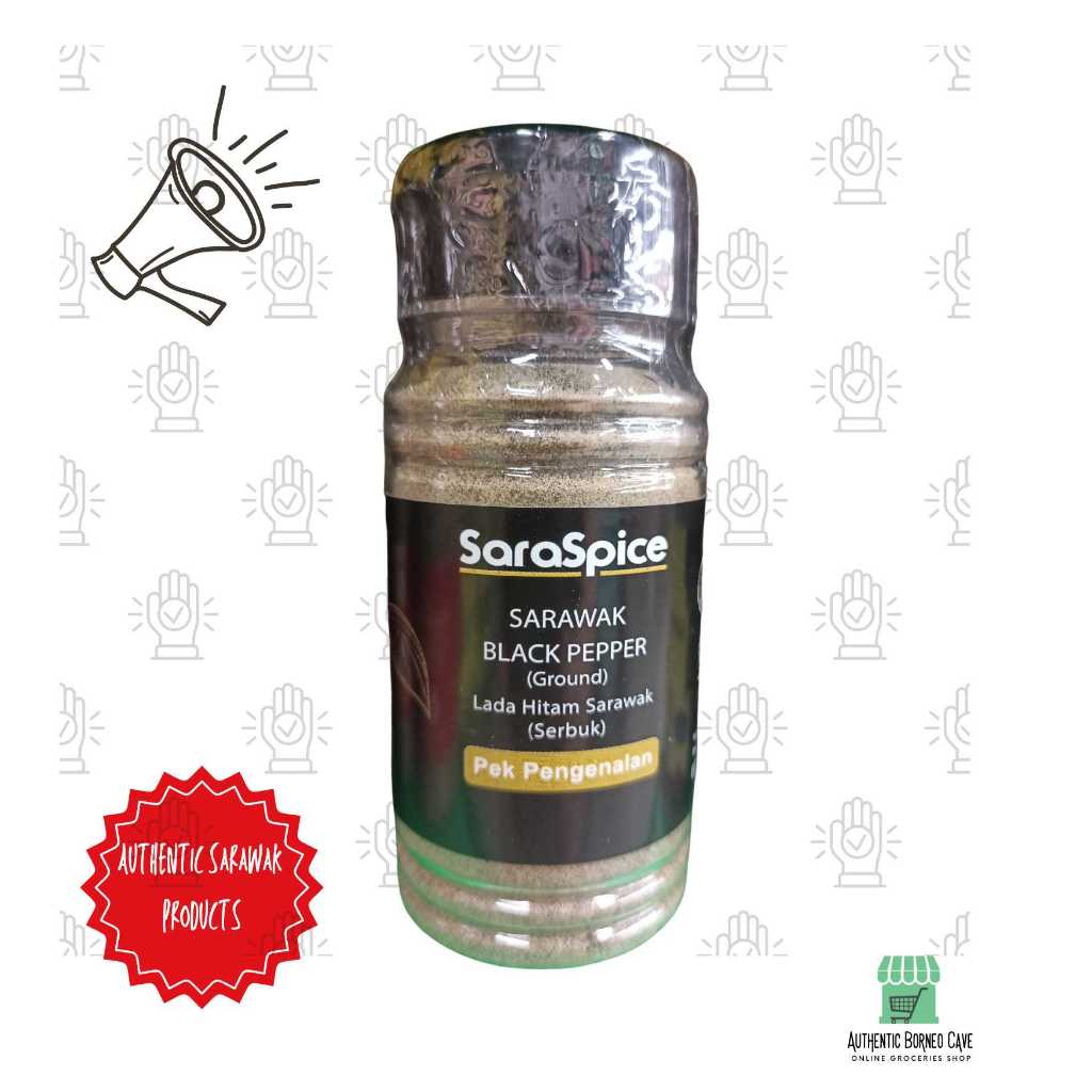 Saraspice 100% Pure Sarawak Grounded Black/White Pepper Powder (60g ...