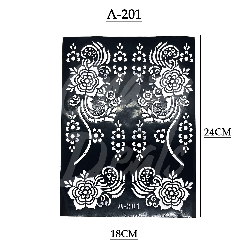 Sticker inai corak menarik pengantin stiker inai tangan sticker inai ...