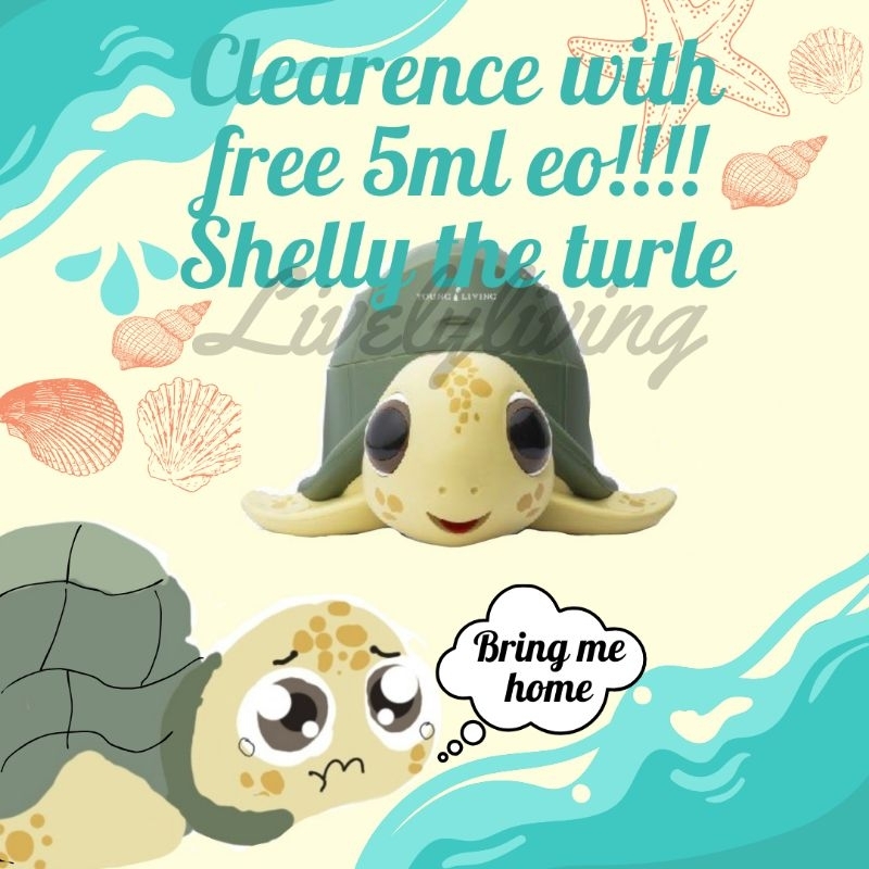 READYSTOCK Young Living Shelly The Turtle Diffuser comes with Aromaease ...
