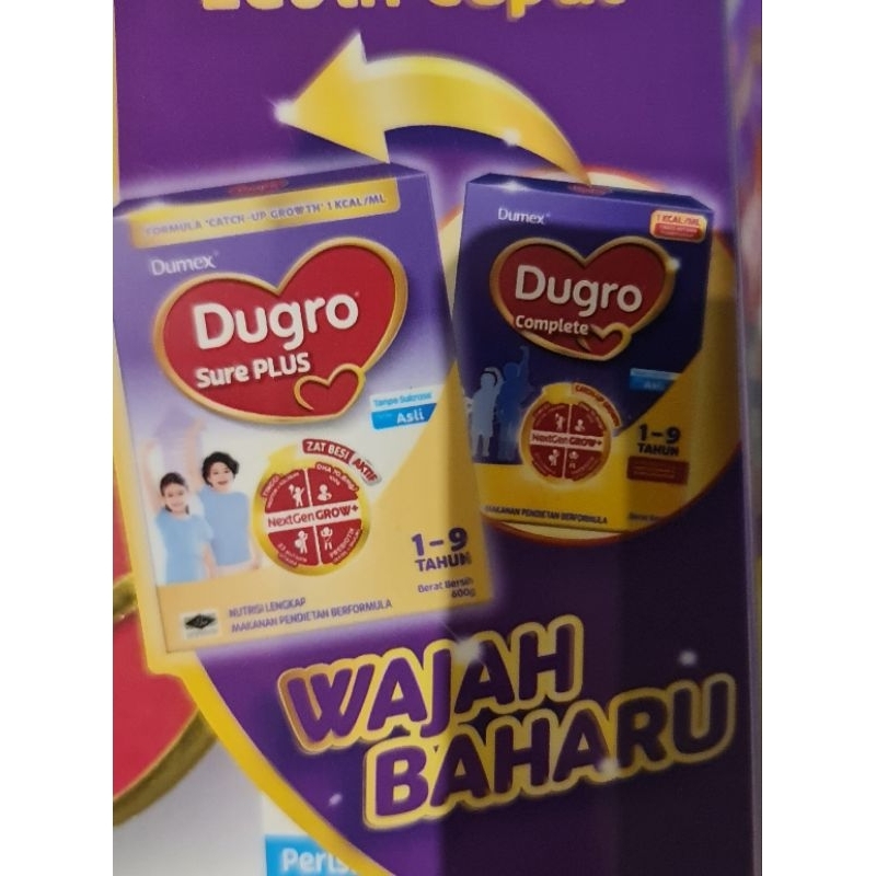 wajah baharu DUGRO SURE COMPLETE 600G susu anak milk kanak kanak ...