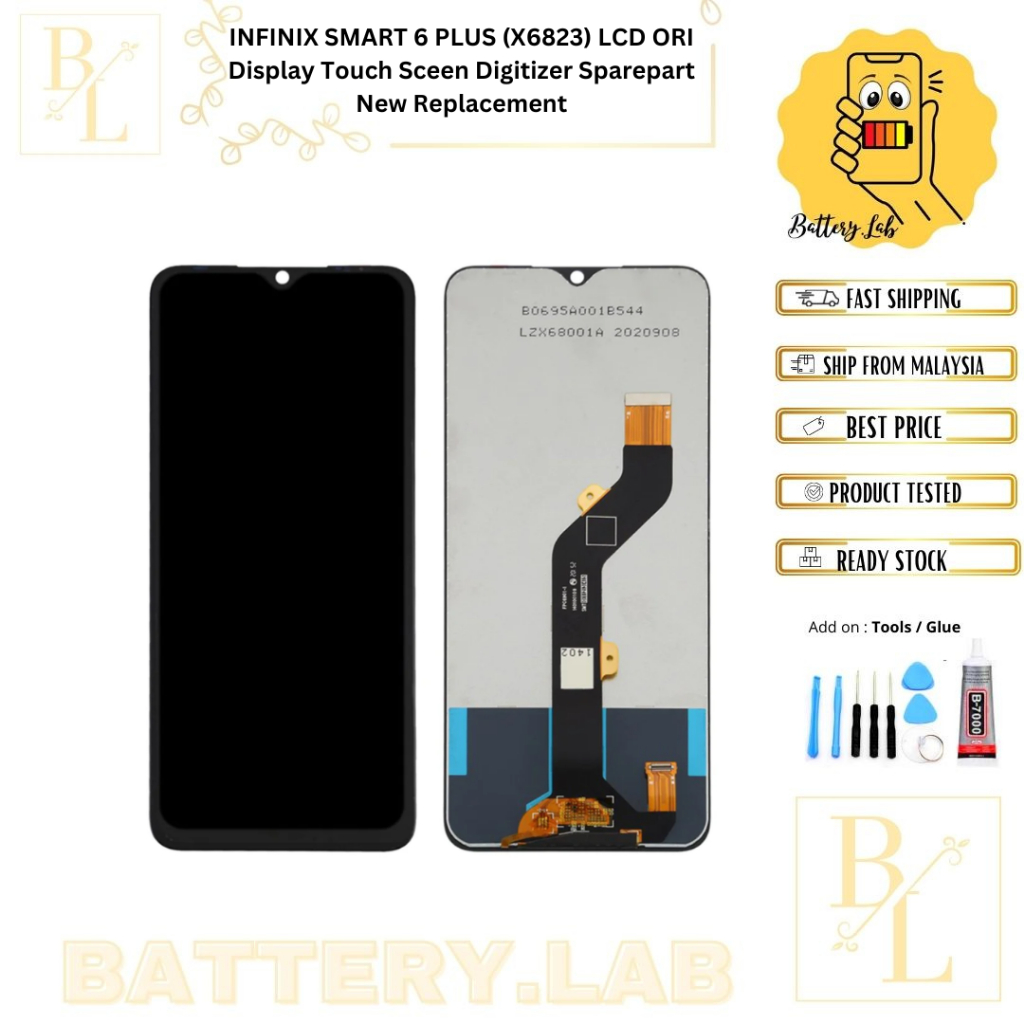 INFINIX SMART 6 PLUS (X6823) LCD ORI Display Touch Sceen Digitizer ...