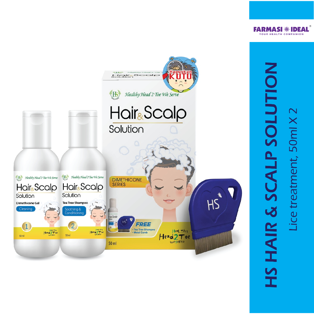 HS Hair & Scalp Solution, 50ml X 2 - Lice treatment | Shopee Malaysia
