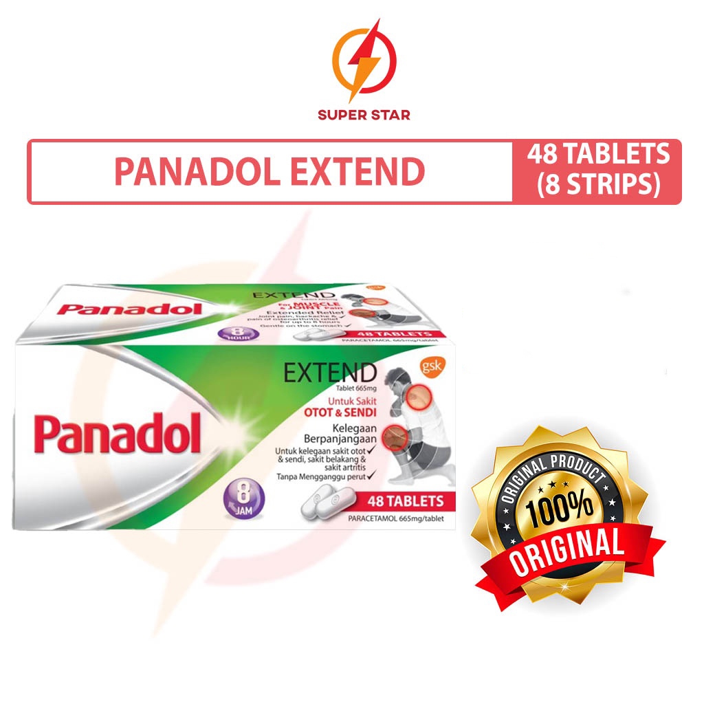 Panadol Extend For Muscle & Joint Pain 48s (8 Strips) | Shopee Malaysia