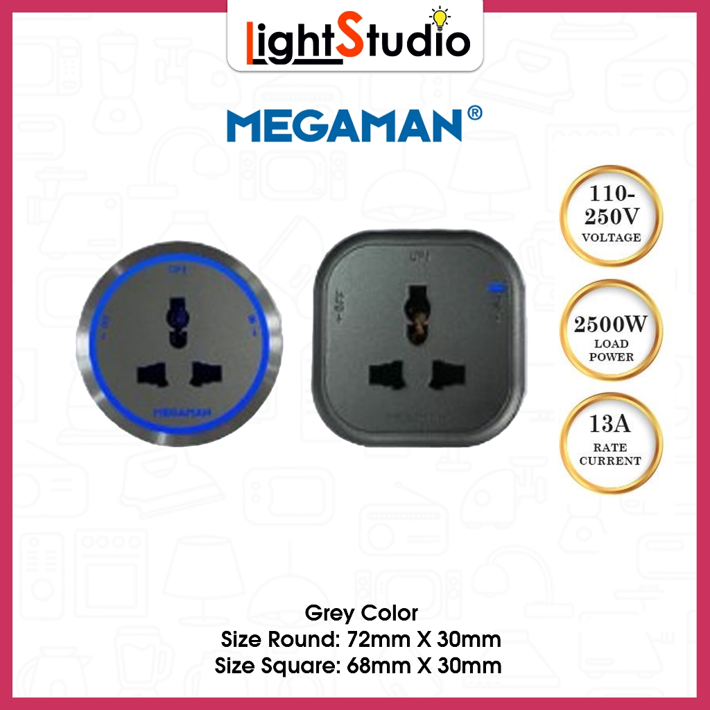MEGAMAN Power Track Adaptor - Universal 13A Multi Socket | Shopee Malaysia