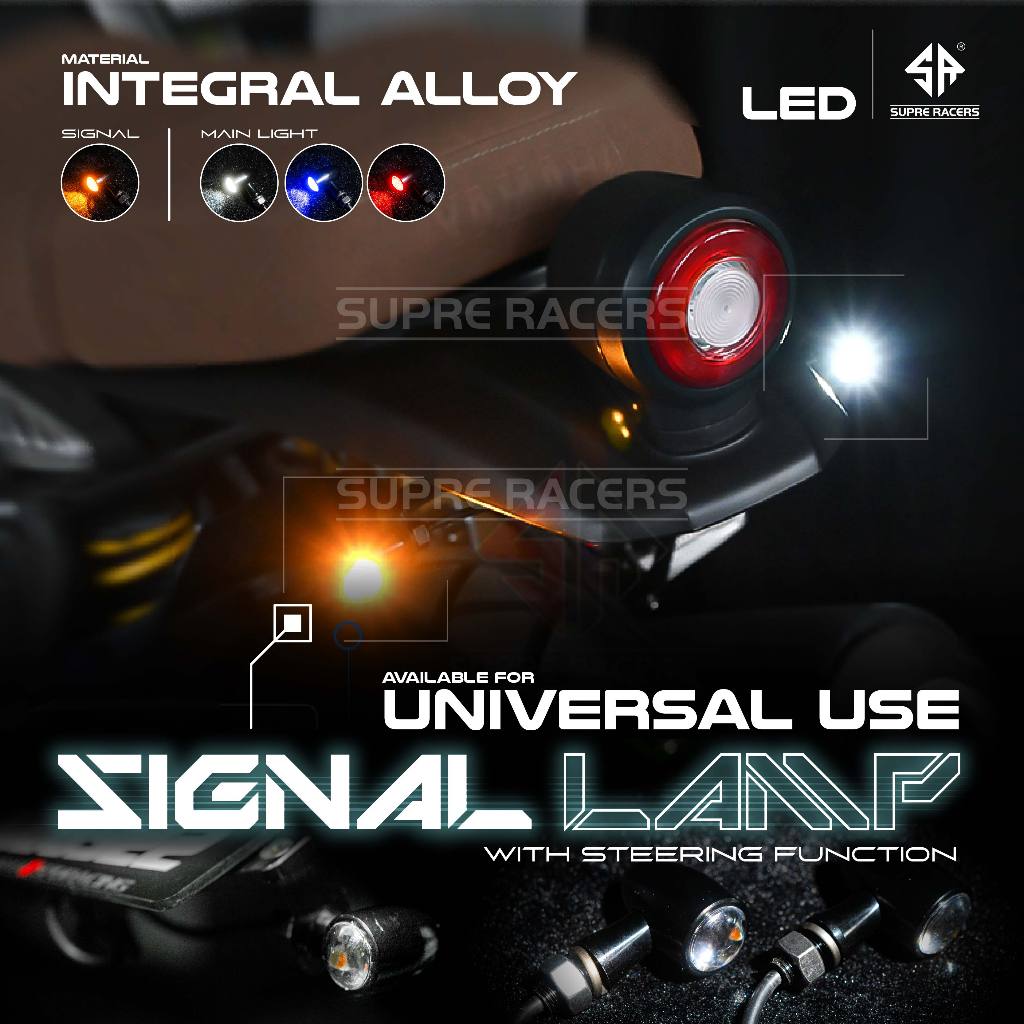 Universal Use I 2 PCS I Motorcycle Turn Signal Metal Indicator Lights ...