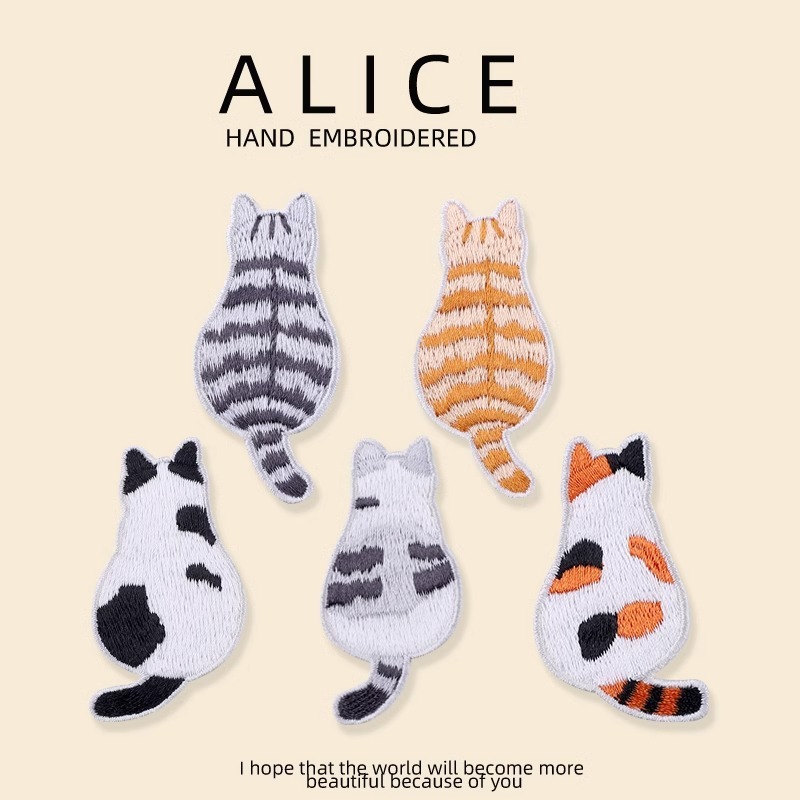 Cat sexy back DIY Self Adhesive Iron on Sew on Embroidered Patches ...