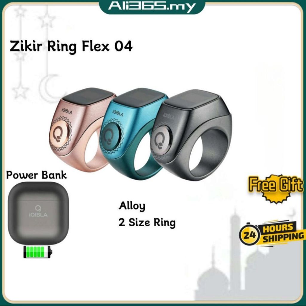 KL Stock! Iqibla Smart Zikr Ring Flex 04 Smart Aluminum Alloy Counter ...