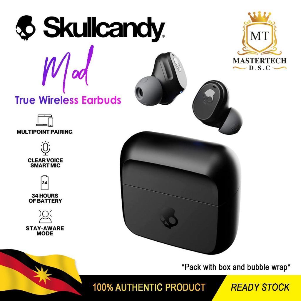 Skullcandy Mod True Wireless Earbuds Multipoint Pairing Earbuds, with ...
