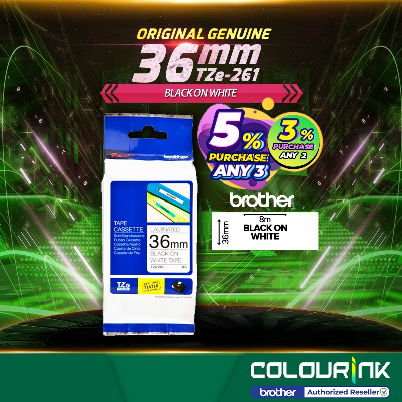Brother Original TZe 36mm P-Touch Laminated Sticker Tape PT-P900W PT ...