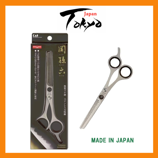 KAI SEKIMAGOROKU HC-1819 Hair Cutting Thinning Scissors ALL Stainless Steel Made in Japan ...