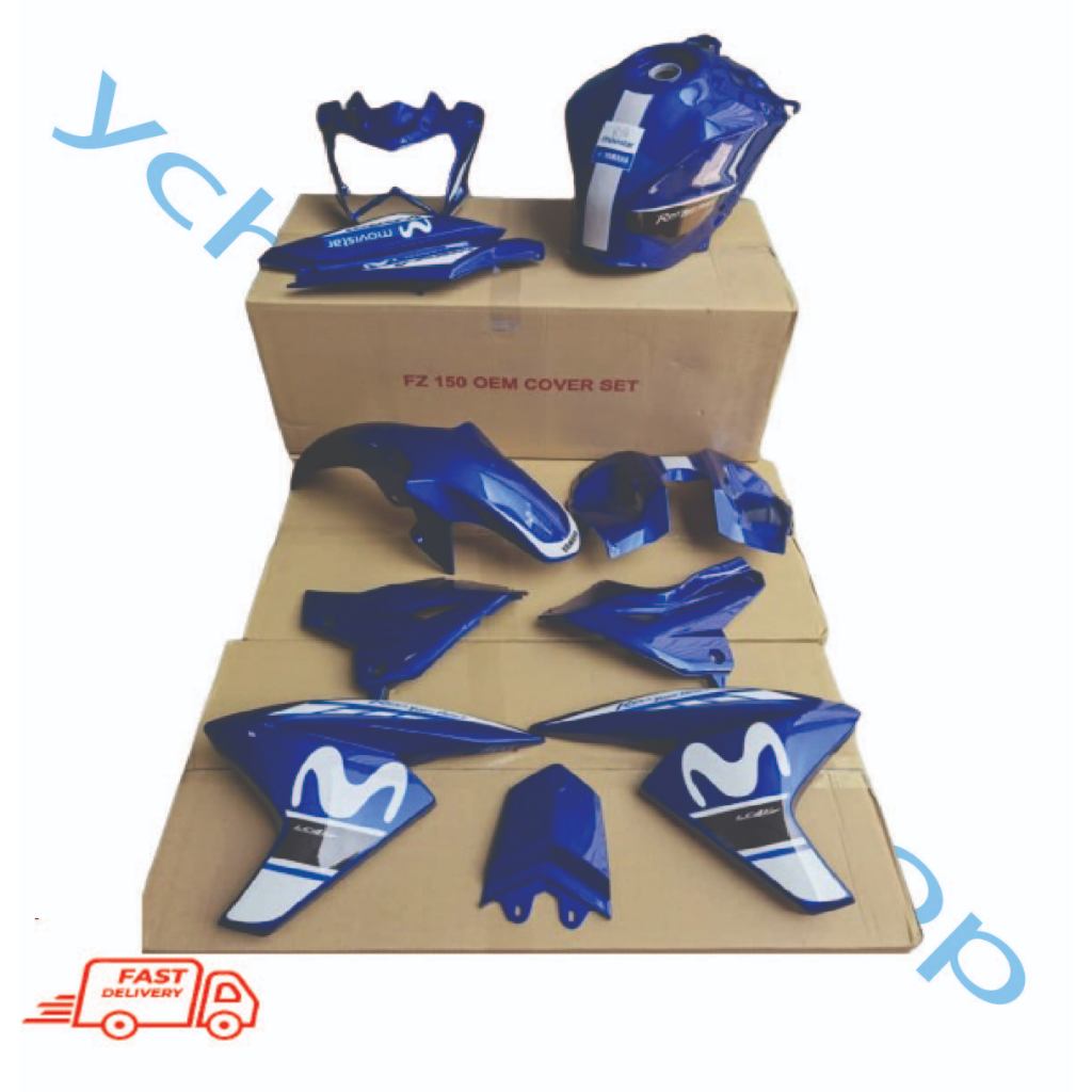 YAMAHA FZ150 I FZ150 V3 OEM MOVISTAR PUTIH BODY COVER SET STRIPE ...