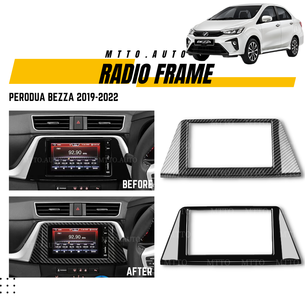 MTTO Perodua Bezza 2019-2022 Interior Car Radio Frame Cover Garnish ...