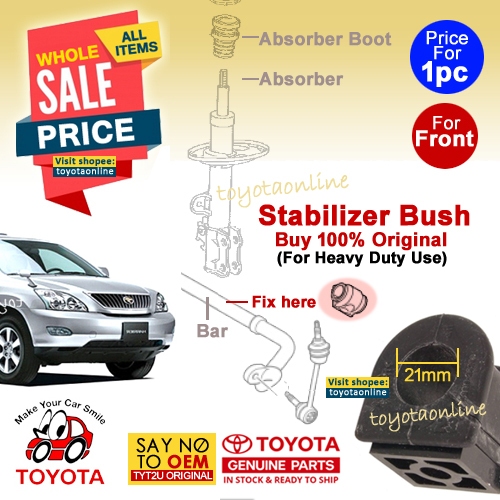 Harrier 2.4 (2003-) Front Stabilizer Bush (Anti Robar Bush) 48815-48030 ...