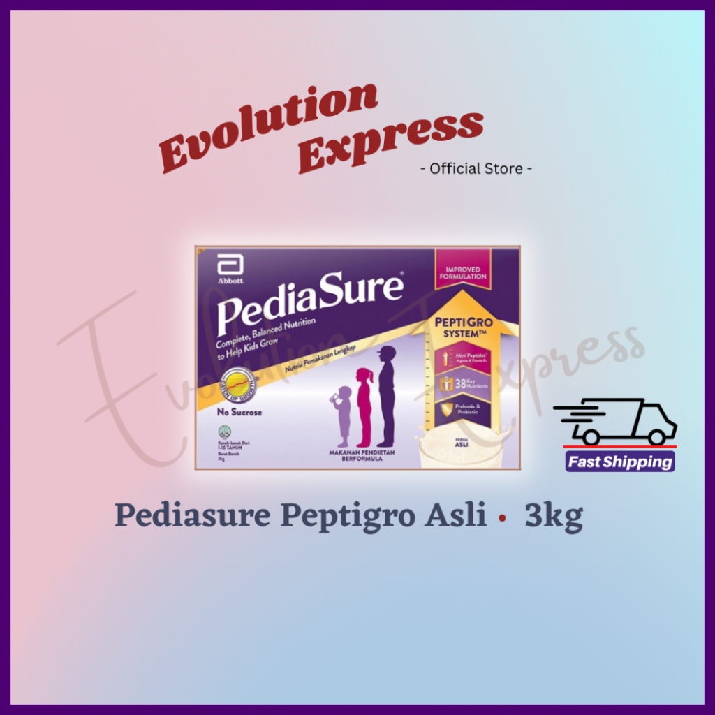 PediaSure Peptigro Plain/Asli (3kg / 1.8kg / 1.6kg) – Child Growth Formula(1-10 Years) – Exp 06/ ...