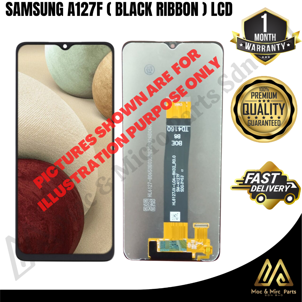 SAMSUNG A127F (BLACK RIBBON) Fullset LCD ORIGINAL Quality Touch Screen ...