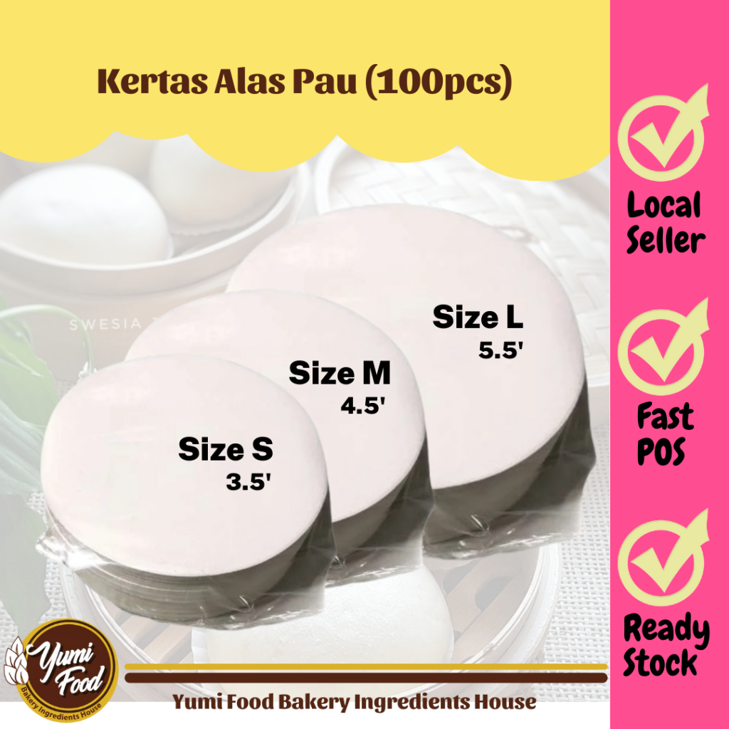 [READY STOCK] 100pcs Kertas Alas Bulat/Round Paper/Kertas Alas Pao ...
