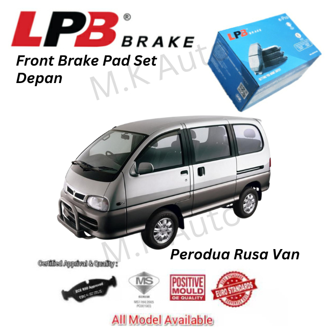 LPB PERODUA RUSA VAN FRONT DISC BRAKE PADS REAR BRAKE SHOE | Shopee ...