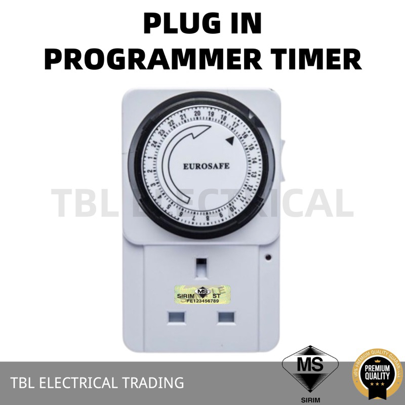 🔥sirim🔥13a 24hours Plug In Timer 24hrs Timer Switch Programme Timer