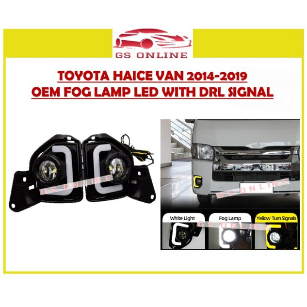Toyota Hiace Van 2014 2016 2018 2019 LED Front Bumper Fog Lamp + Cover ...
