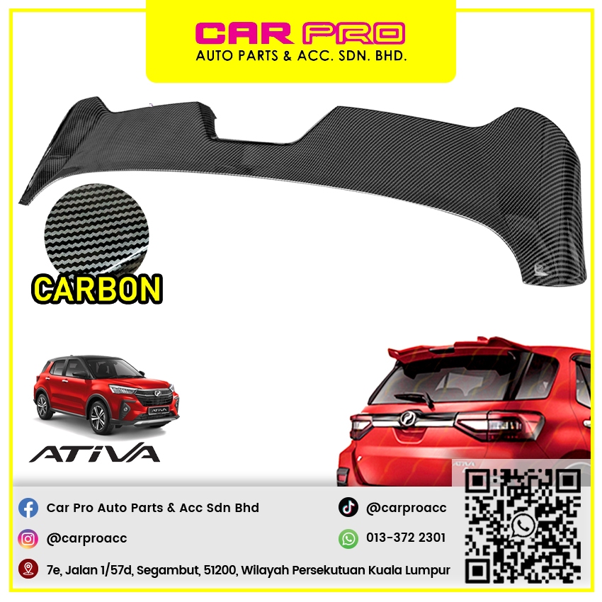 Perodua Ativa 2021 2022 Gear UP OEM ABS Rear Spoiler Ducktail Wing ...