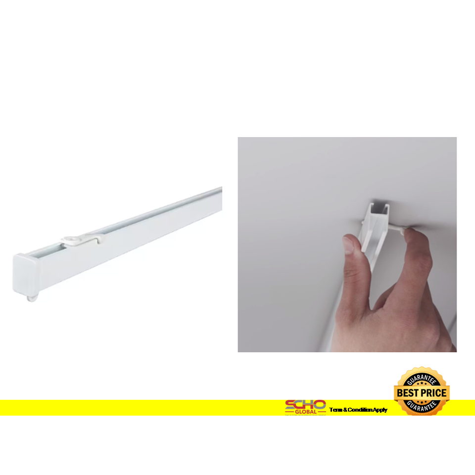 IKEA-VIDGA Single track rail, included ceiling fittings/white 140 cm ...