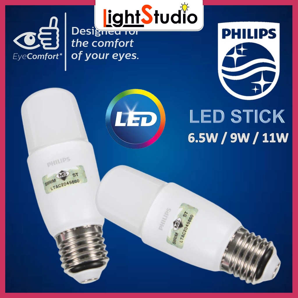 PHILIPS Essential LED Stick Bulb E27 6.5W/9.5W/11W | Shopee Malaysia
