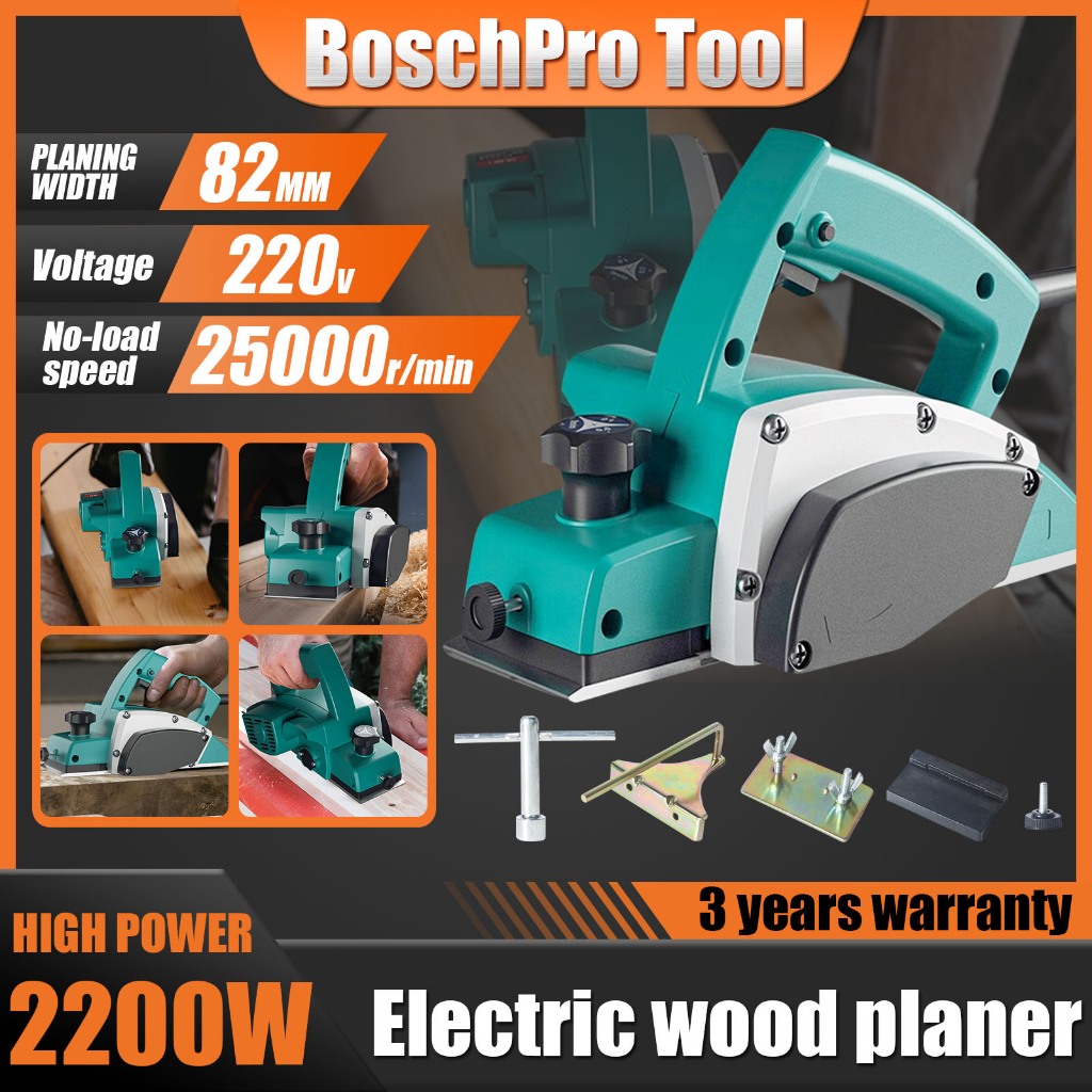 3 Year Warranty 2200W Electric Wood Planer Electric Planer Power Tool ...