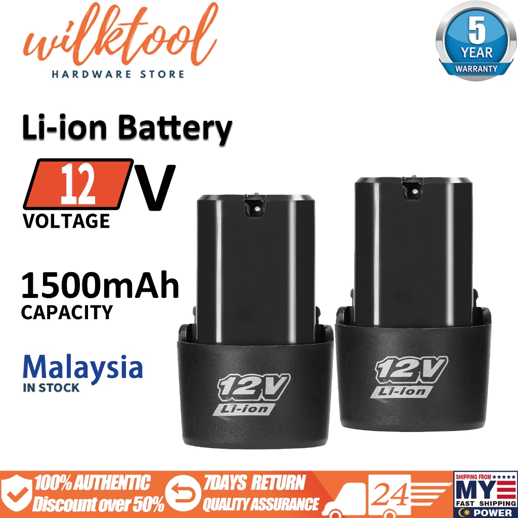 12V 1500mAh Rechargeable Lithium Battery for Angle Grinder Electric ...