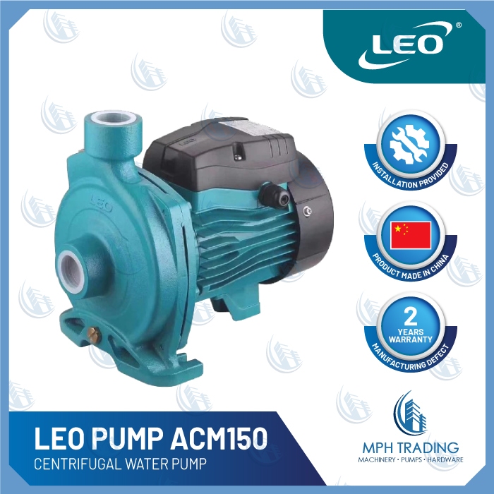 Leo ACM150 High Quality Cast Iron Body Centrifugal Water Pump Water Booster Pump 2HP | Shopee ...