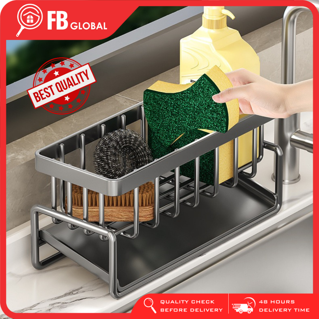 Kitchen Sponge Tray Sink Drainer Rack Sponge Holder Rack Sponge Rack ...