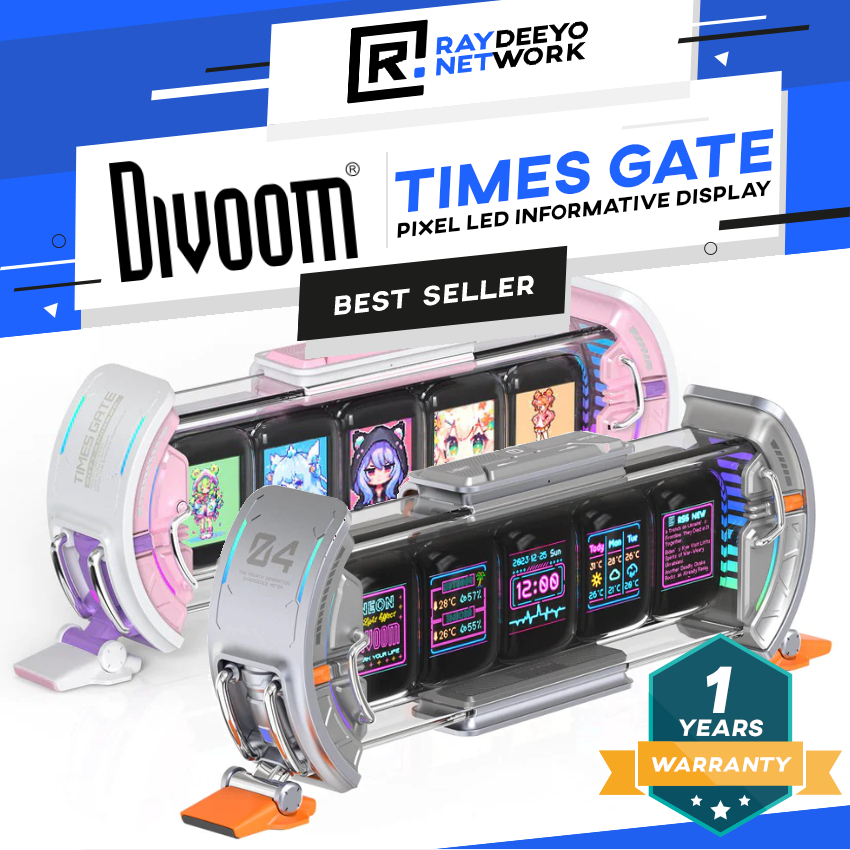 Divoom Times Gate Pixel Art Informative Display [Customizable/Digital ...