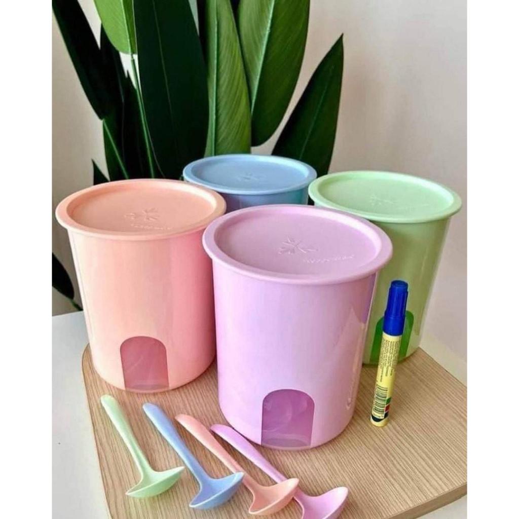 2193 One Touch Tupperware/ One Touch Window Canister 2L with FREE ...