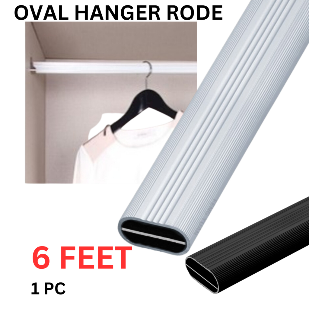 Rod Pengantung Baju Bentuk Bujur Aluminium Oval Wardrobe Clothes Oval ...