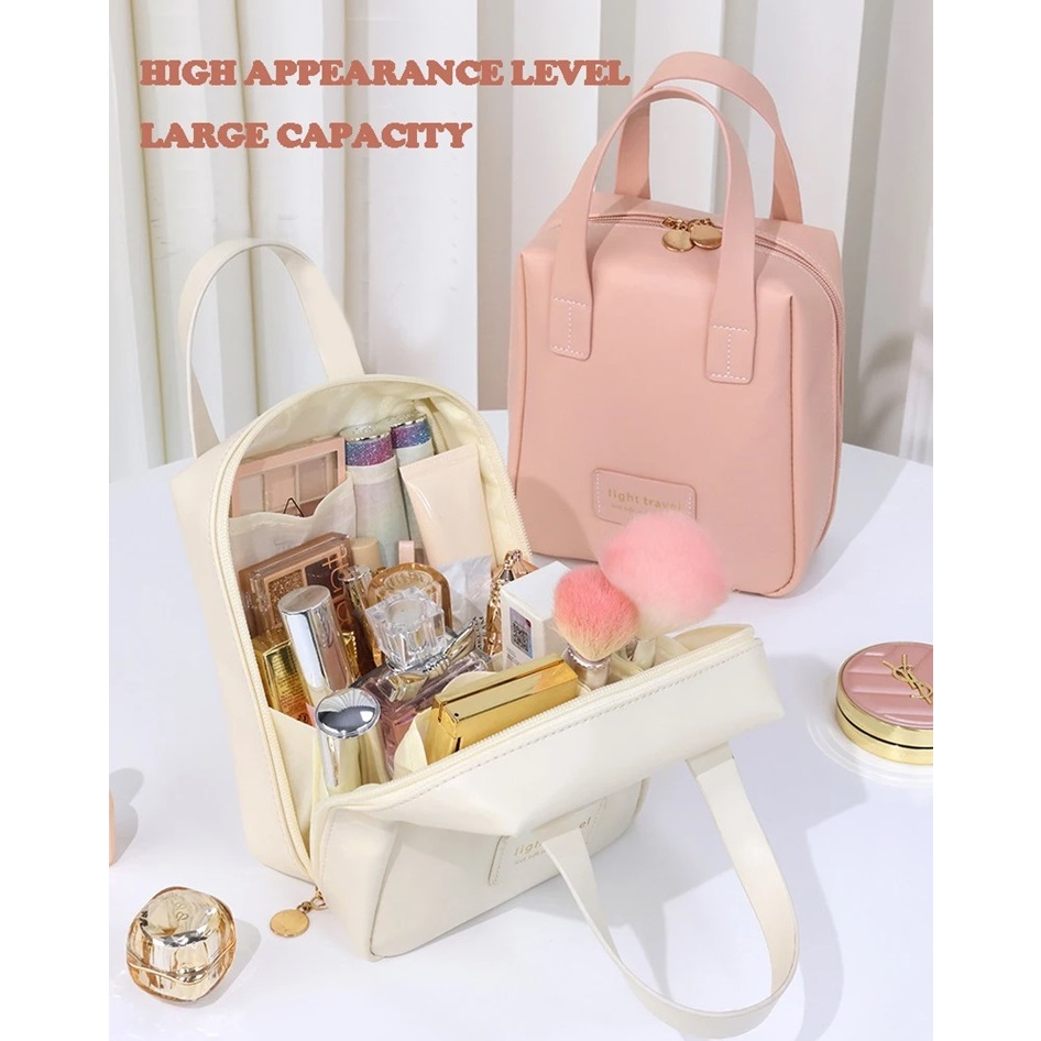 Travel Makeup Pouch Toiletry Organizer Zipper Cosmetic Multiple ...