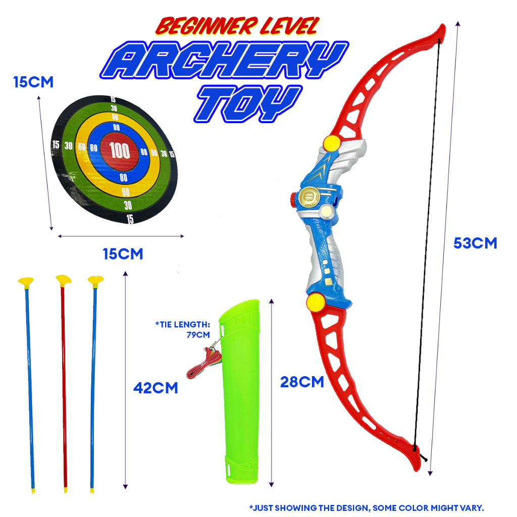 [Ada Laser] Kids Archery Bow Set Bow Arrow Target Stand Archer Toy ...