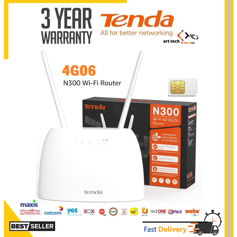 TENDA 4G03 Pro N300 Wi-Fi 4G LTE Router Nano SIM Card / Tenda 4G06 4G ...