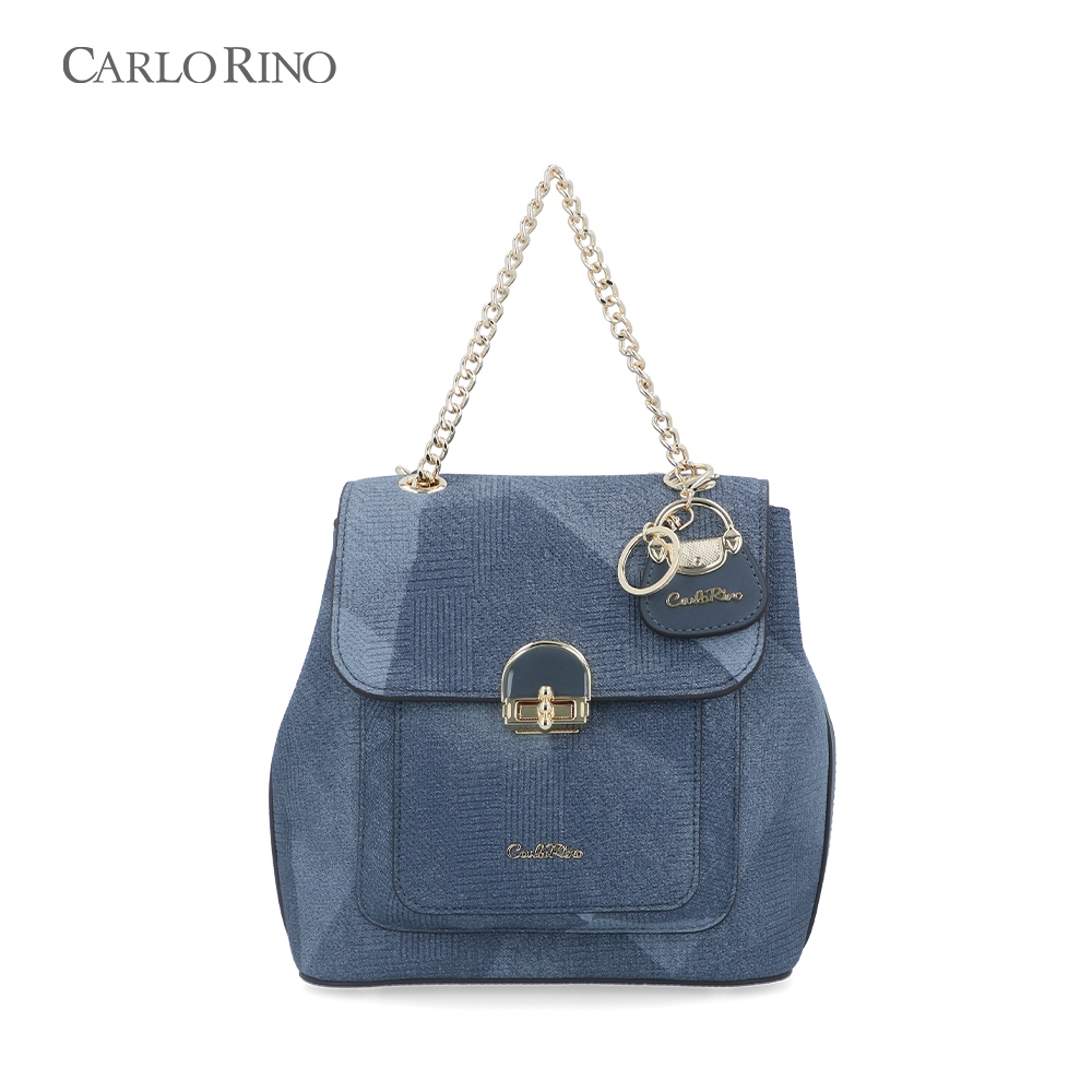 Carlo Rino Medium Blue Denim Memento Backpack | Shopee Malaysia