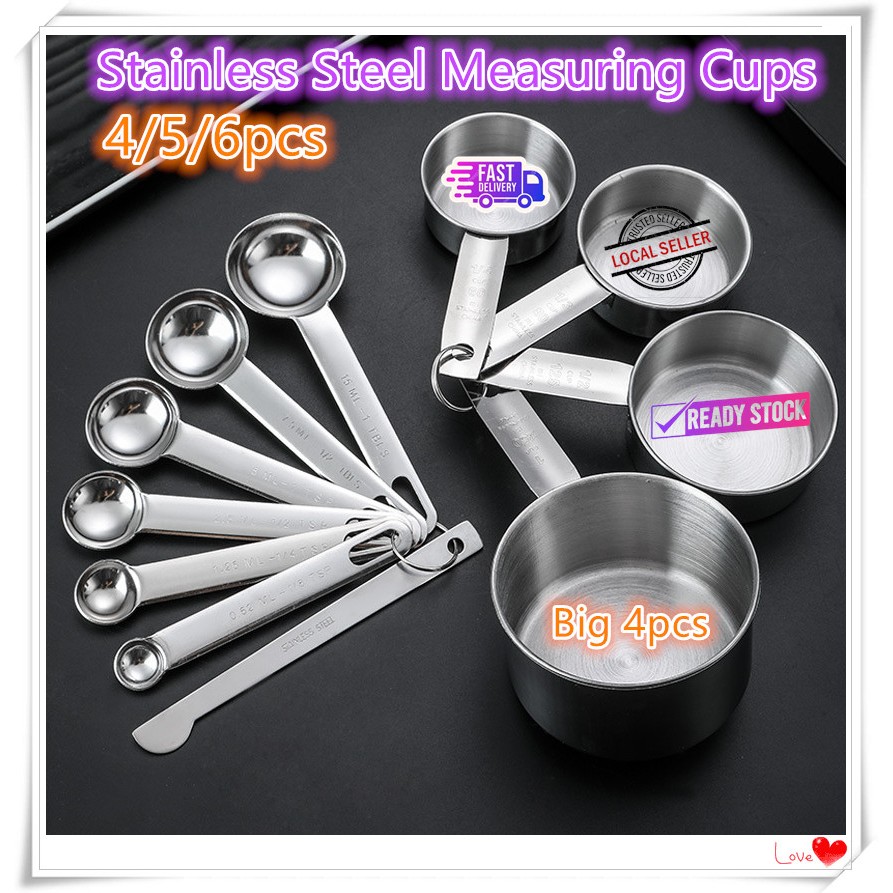 Measuring Cups Stainless Steel Measuring Spoons Teaspoon Powder Milk ...