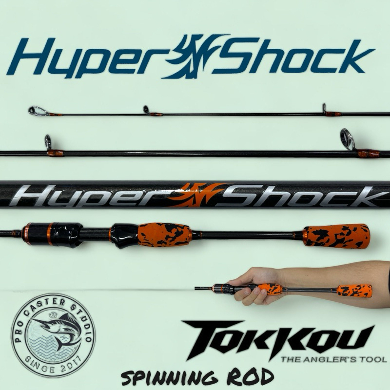 TOKKOU HYPER SHOCK SPINNING FISHING ROD SOLID CARBON TOP SECTION ...