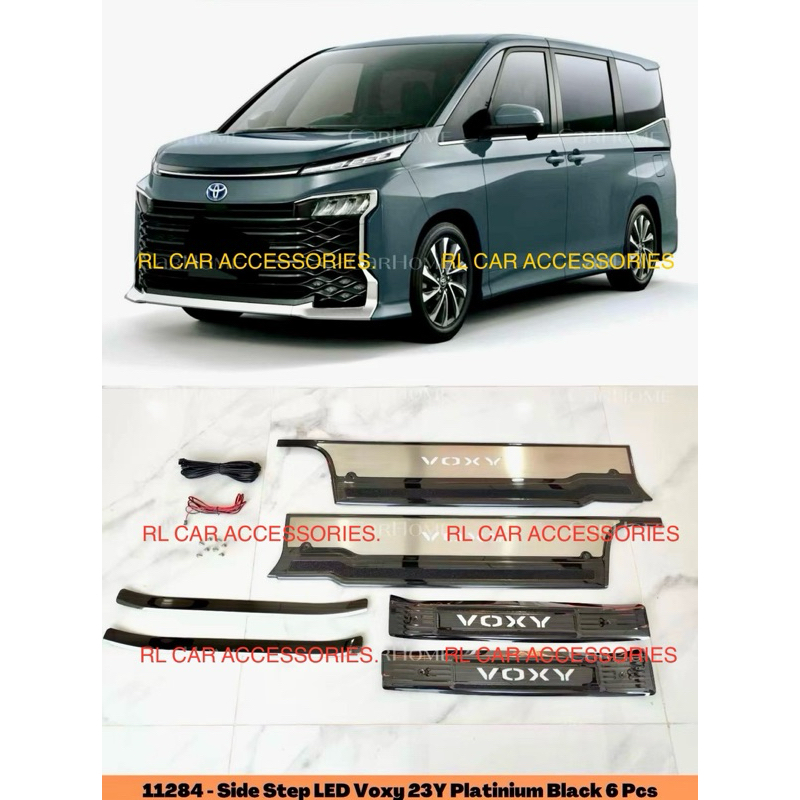 Toyota voxy noah 80 2015 - 2022 / 2023 - foot door side step lip garnish chrome cover bodykit ...