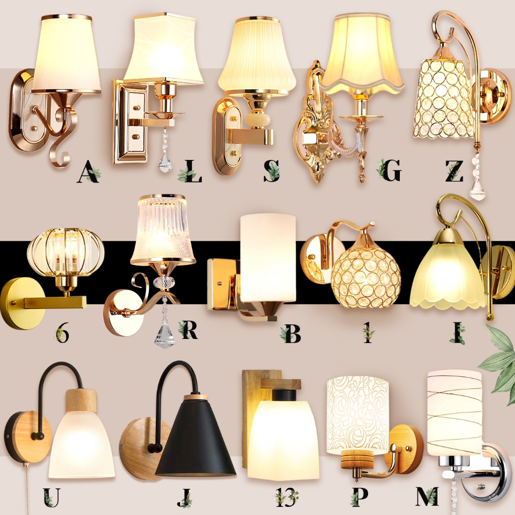Wall Lamp Designer Decorative Indoor Wall Light /E27 Lampu Dinding ...