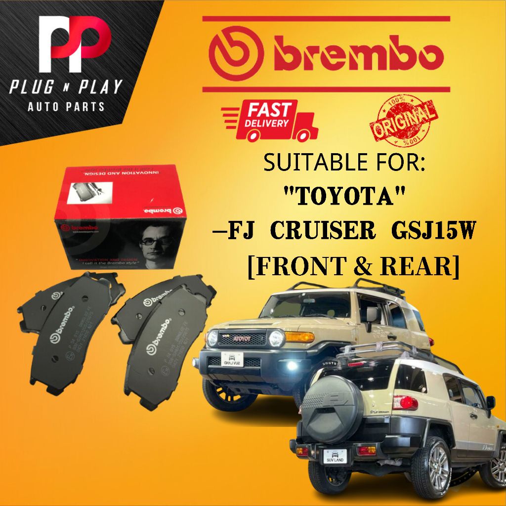 BREMBO TOYOTA FJ CRUISER GSJ15W FRONT ( DEPAN ) & REAR ( BELAKANG ...