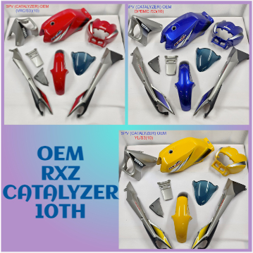 YAMAHA RXZ CATALYZER (10TH) 5PV OEM BODY COVER SET WITH FUEL TANK ...